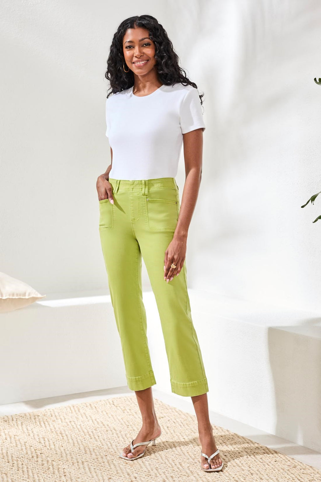 Comfort Stretch Pull-On Kick Flare Capris-Mintleaf – Tribal® Fashion
