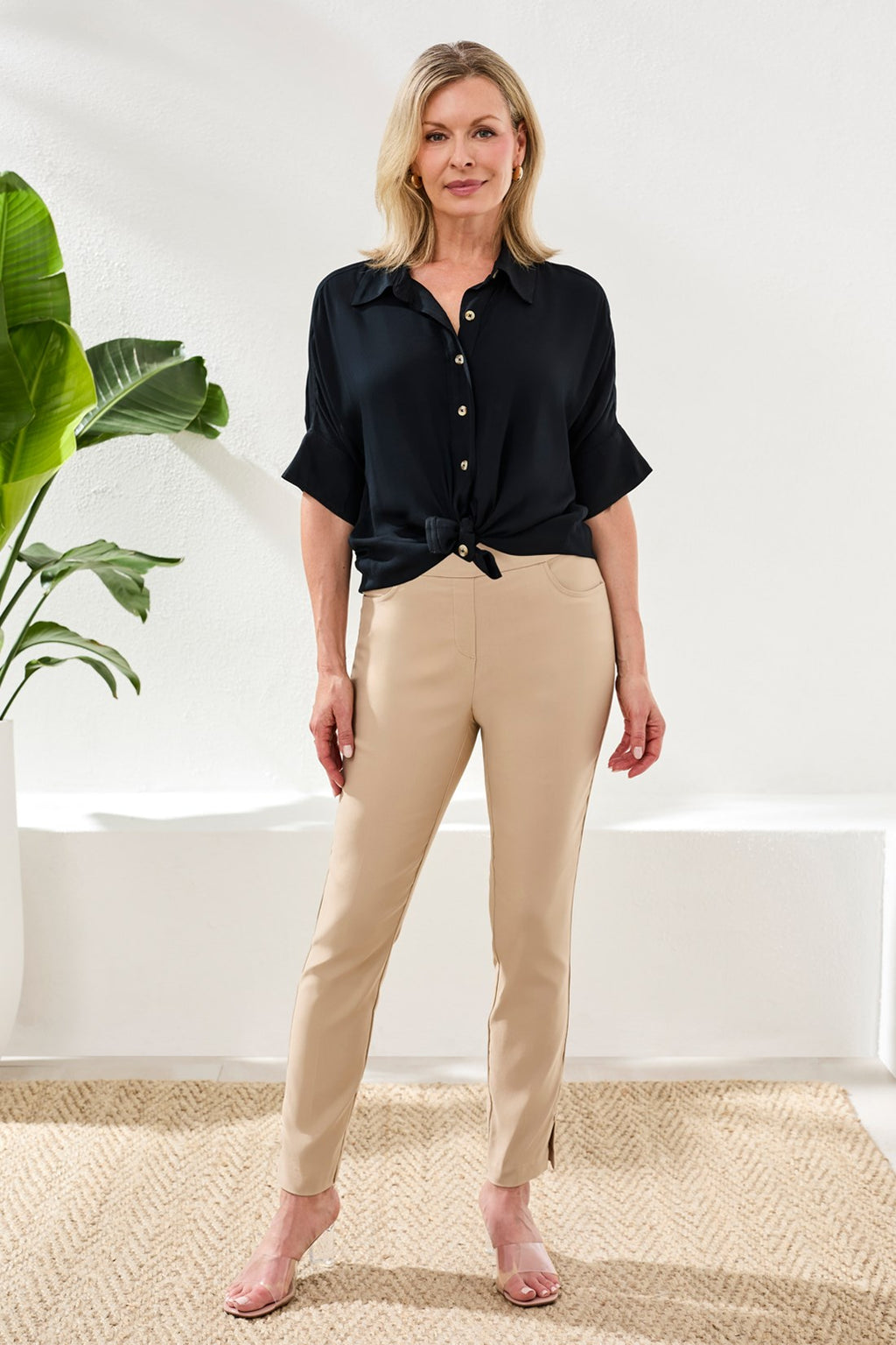 Flatten It® Slim Pull-On Ankle Pants-Beach – Tribal® Fashion